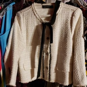 Zara | Jackets & Coats | Zara Woman Boucle Jacket | Poshmark